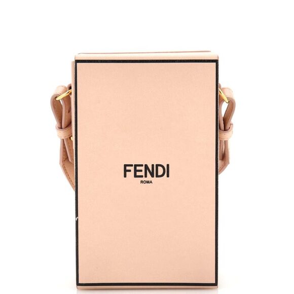 Fendi | Bags | Fendi Logo Vertical Box Crossbody Bag Leather Pink ...